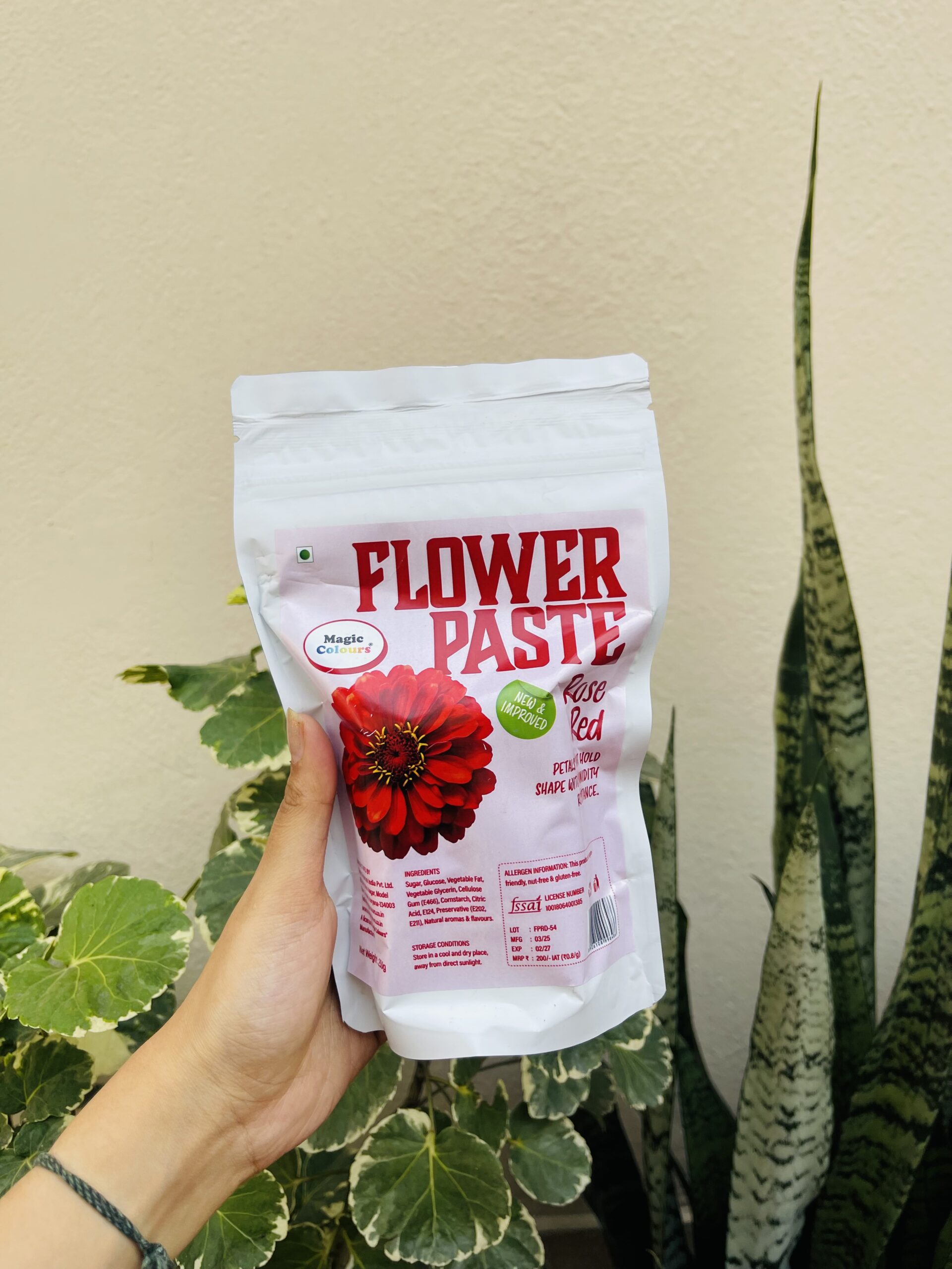 FLOWER PASTE ROSE RED- 250G – Decorate It Kolkata