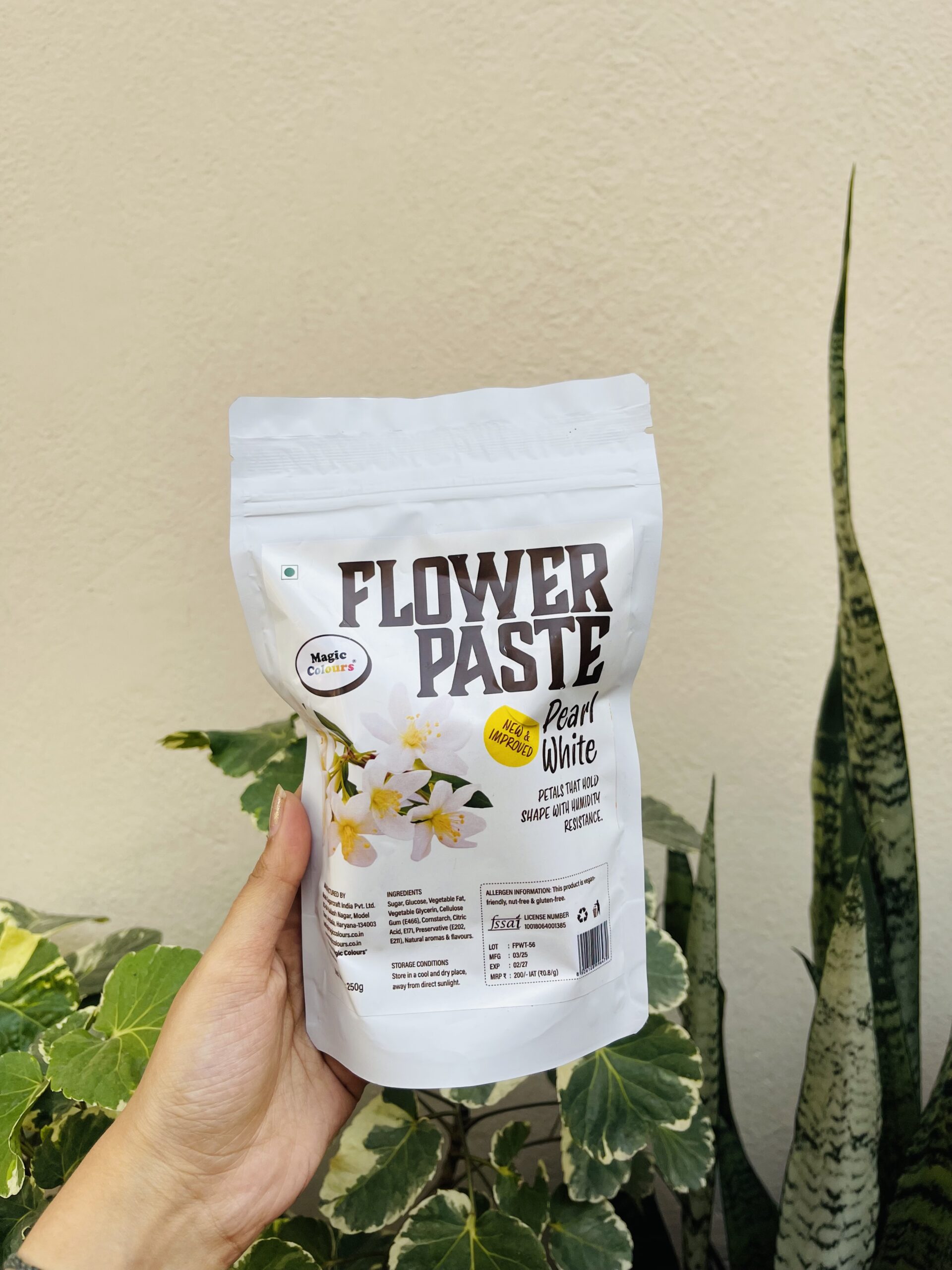 FLOWER PASTE PEARL WHITE- 250G – Decorate It Kolkata