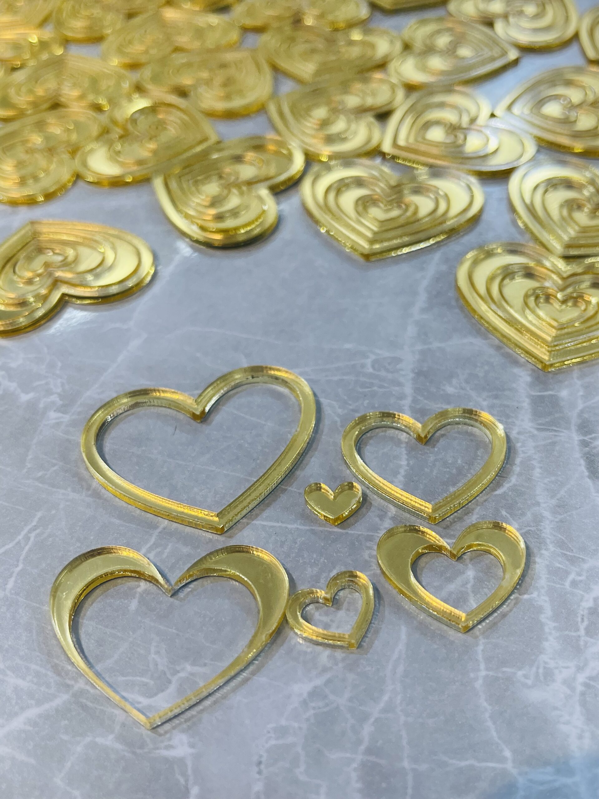 ACRYLIC HEARTS- PACK OF 24PCS – Decorate It Kolkata